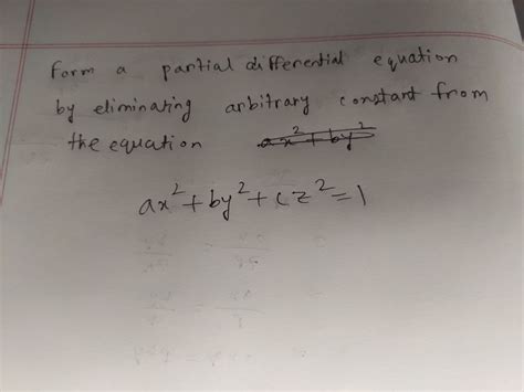 solved form a partial differential equation by eliminating
