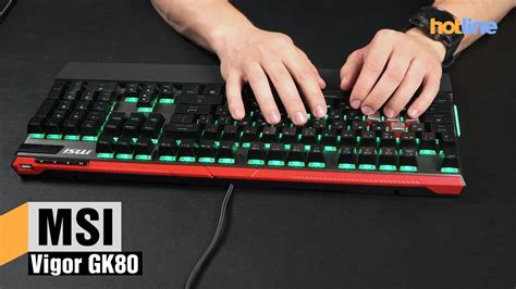 MSI Vigor GK80 обзор игровой механической клавиатуры YouTube