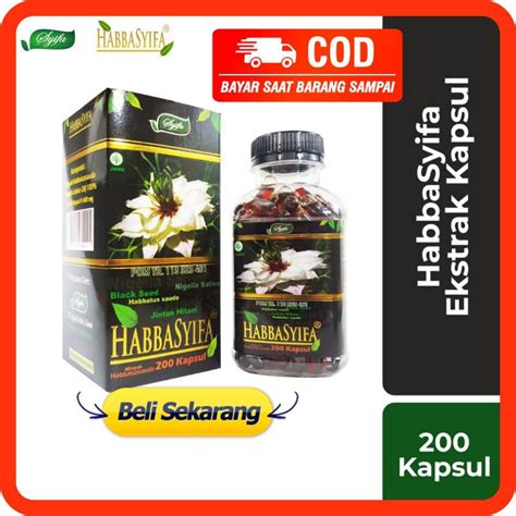 Jual Habbasyifa 200 Kapsul Minyak Habbatussauda Jinten Hitam Murni