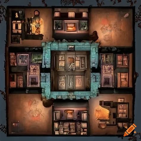 Haunted House Board Game With Different Rooms On Craiyon