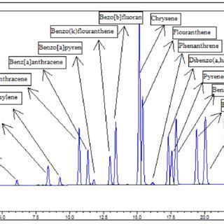 Chromatogram Of PAH Mix Standart PAHs Polycyclic Aromatic
