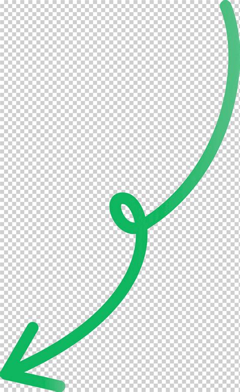 Flecha curva verde línea png Klipartz