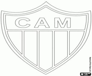 Emblema do Atlético Mineiro para colorir e imprimir Times de futebol