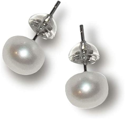 Orecchini Di Perle Vere In Argento Sterling 925 Orecchini Da Donna