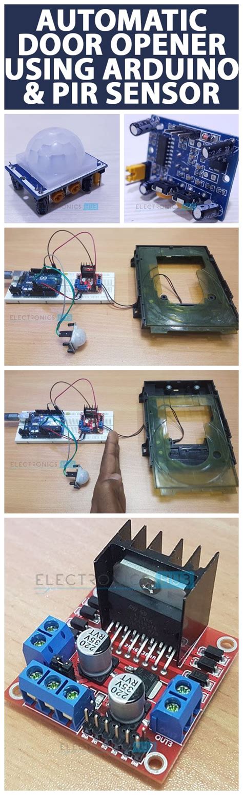 Automatic Door Opener Using Arduino And Pir Sensor Arduino Projects