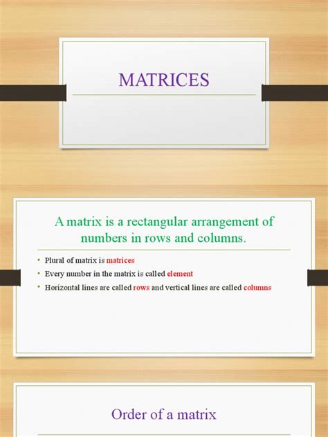 matrices pdf