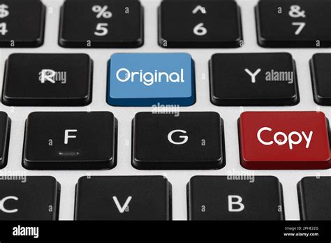 Buttons With Words Copy And Original On Keyboard Closeup View