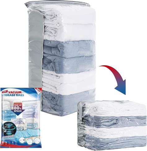 TAILI Sac Sous Vide Vetement Aspirateur Cube Lot De 4 80 100 38cm