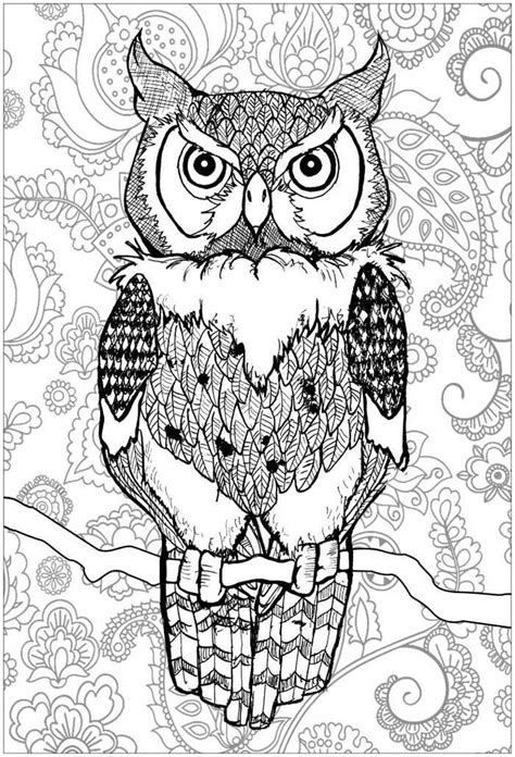 Free Difficult Owl Coloring Pages