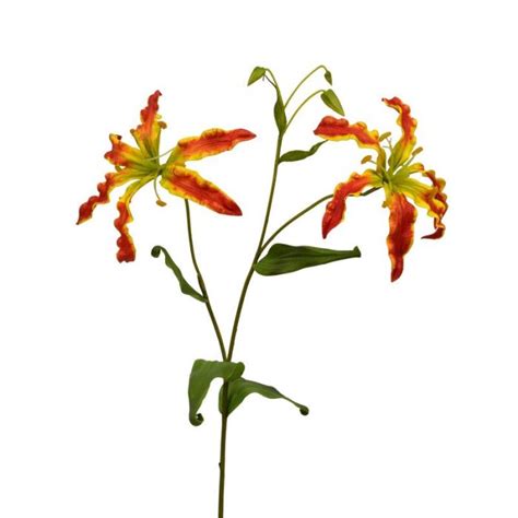 Künstliche Gloriosa Zweig deluxe 65 cm oranien Maxifleur Kunstpflanzen