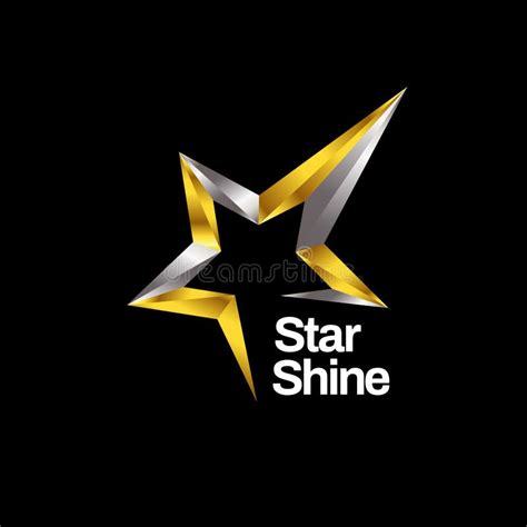Estrela Brilhante Logo with Track Roxo Alaranjado Ilustração Stock