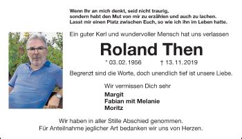Traueranzeigen Von Roland Then Trauer Nn De