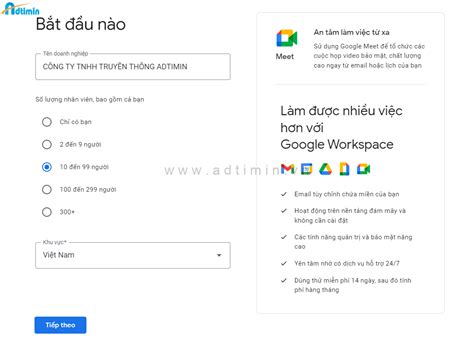 Cách tạo tài khoản gmail theo tên miền doanh nghiệp công ty miễn phí
