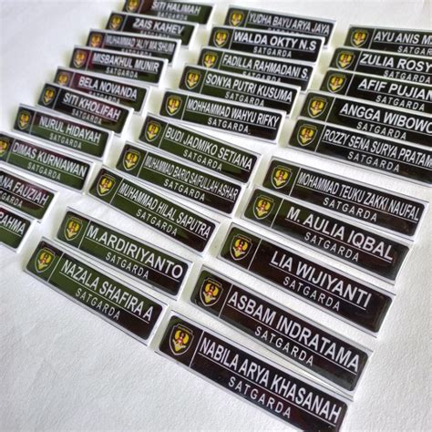 Jual Astone Name Tag Papan Nama Dada Resin Nama Dada Akrilik