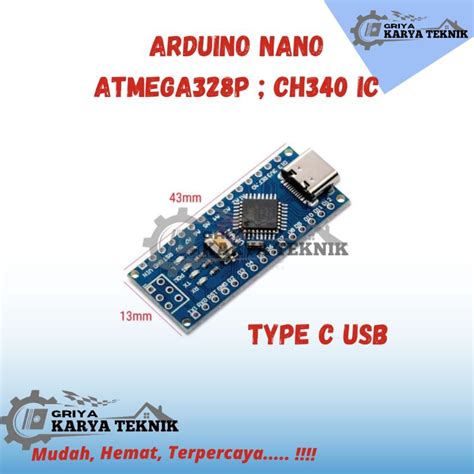 Jual ARDUINO NANO V3 ATMEGA328 CH340IC TYPE C Shopee Indonesia