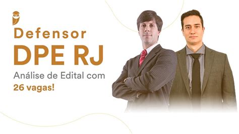 Defensor DPE RJ Análise de Edital 26 vagas YouTube