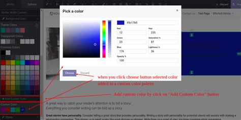 Snippet Advance Settings Odoo