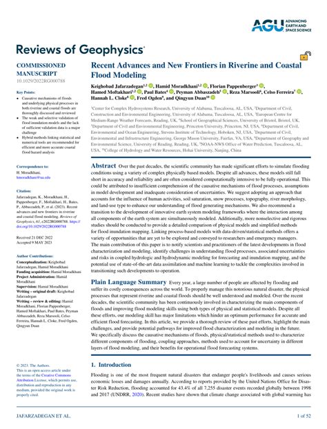 PDF Recent Advances And New Frontiers In Riverine And Coastal Flood