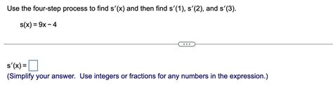 solved use the four step process to find s′ x and then find