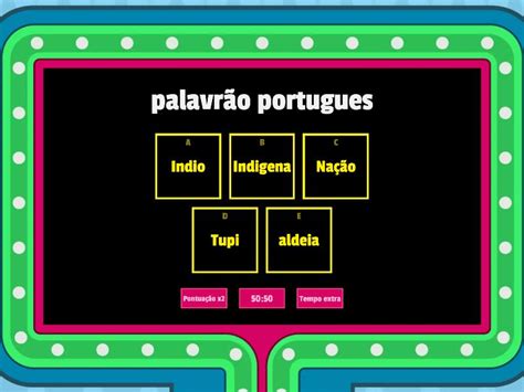Questionario De Indigena Ii Gameshow Quiz