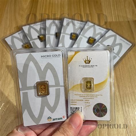 Jual LM Micro Gold ANTAM X Hartadinata Logam Mulia 0 25 Gram Premium
