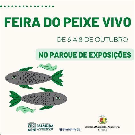 Feira do Peixe Vivo começa amanhã em Palmeira das Missões