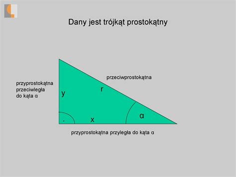 FUNKCJE TRYGONOMETRYCZNE KĄTA OSTREGO W TRÓJKĄCIE PROSTOKĄTNYM ppt