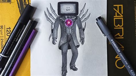 COMO DIBUJAR A TITAN TV MAN De SKIBIDI TOILET COMO DESENHAR TITAN TV