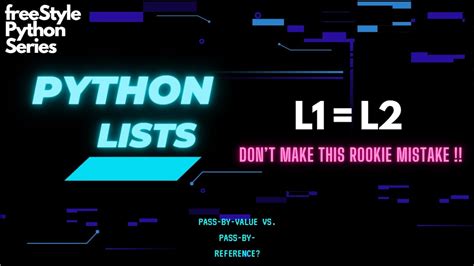 Python Lists Don T Make This Beginner S Mistake Youtube