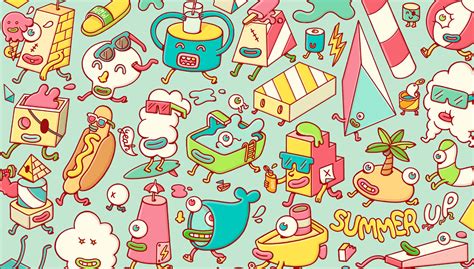 Desktop Cute Doodle Wallpapers Wallpaper Cave