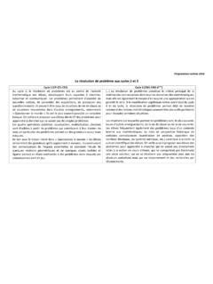 La résolution de problème aux cycles 2 et 3 la r 233 solution de