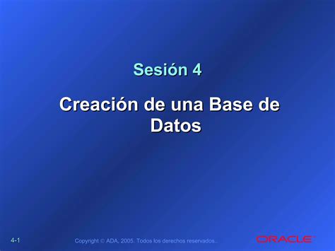 Administración de base de datos oracle sesión 4 PPT