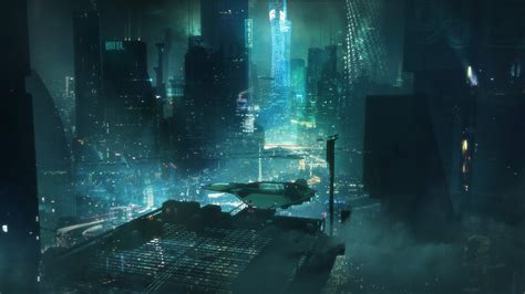 Fondos De Pantalla Futurista Ciudad Ciberpunk Obra De Arte