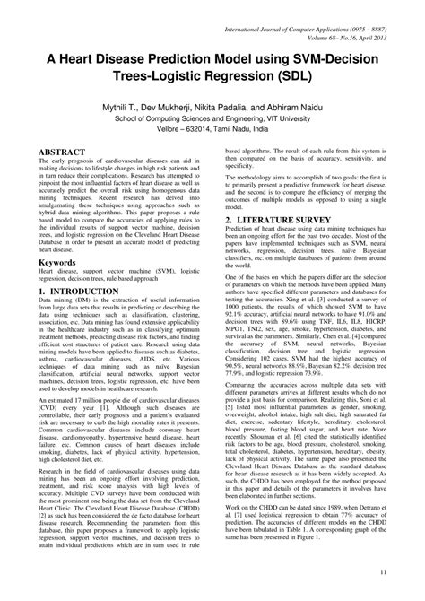 pdf a heart disease prediction model using svm decision trees logistic regression sdl