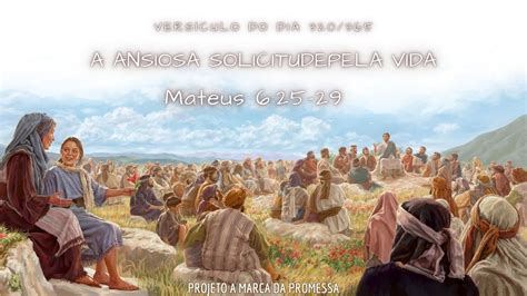 Versículo do DIA Mateus 6 25 29 A ansiosa solicitude pela vida
