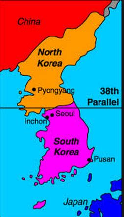 The Division Of Korea Between North And South Korea Occurred In 1945