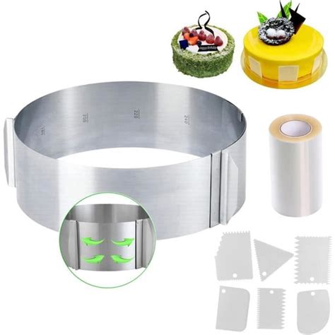 Cercle À Gâteaux Réglable Avec Echelle Ø 16 30Cm Cercle À Pâtisserie