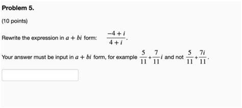 solved problem 5 10 points rewrite the expression in a