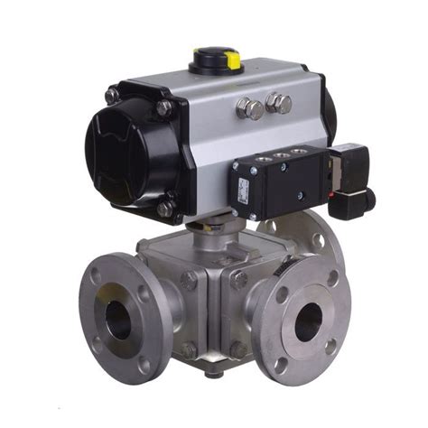 Pneumatic Actuated Way Flanged Stainless Steel Ball Valve Valves Online