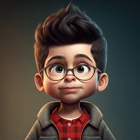 Un Personaje De Dibujos Animados Con Gafas Y Una Camisa Roja Que Dice