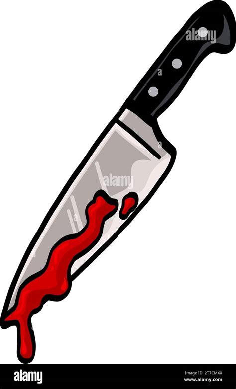 Knife Blood Drawing Illustration Vector Art Stock Vector Image Art
