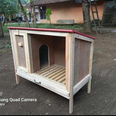 Jual Kandang Kelinci Minimalis Murah Dari Kayu Rumah Kelinci Putih