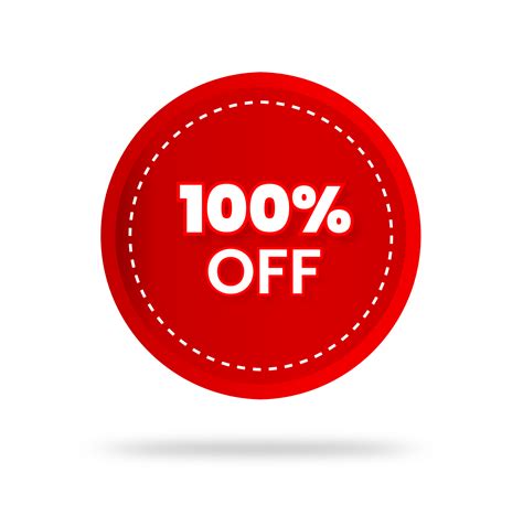 Percent Discount Sticker Price Tag Design Product Emblem With