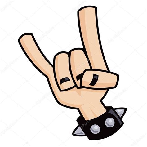 A Cartoon Hand Making The Peace Sign With Its Fingers Stock Photo