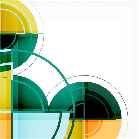 Círculos creativos fondo abstracto geométrico con efecto 3D Vector