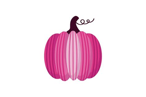 Pink Pumpkin With Striped Pattern SVG Cut File By Creative Fabrica