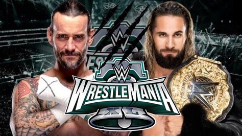 Cm Punk Vs Seth Rollins At WrestleMania 40 Match YouTube