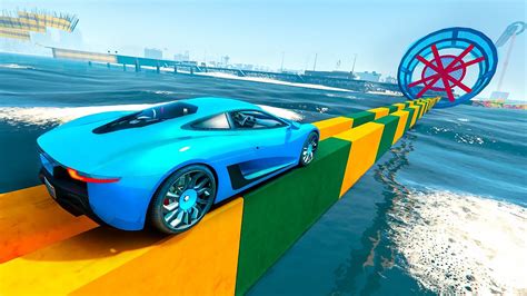 GTA 5 CRAZY PARKOUR STUNT RACE NO COPYRIGHT GAMEPLAY 4K 60FPS 564