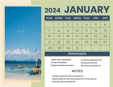 Create A Personalized Calendar For January Crin Mersey