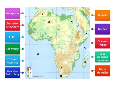 Mapa África Labelled diagram